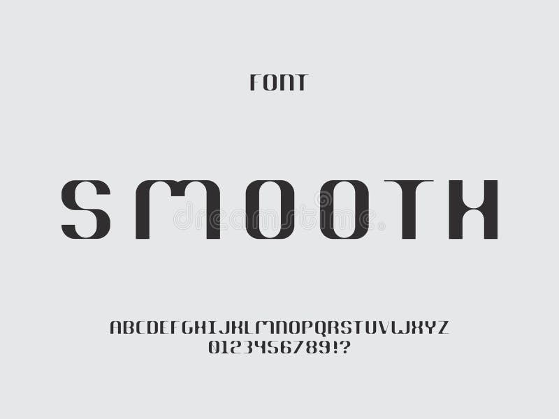 Smooth Font. Vector Alphabet Stock Vector - Illustration of modern ...
