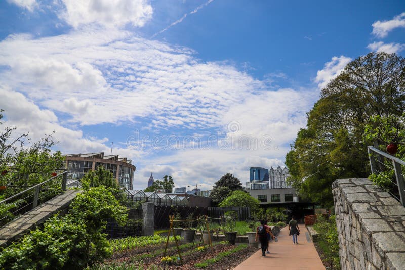 A Smooth Footpath through the Edible Garden with People Walking on the ...