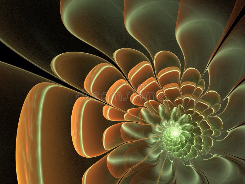 Smooth fractal flower stock illustration. Illustration of ethereal ...