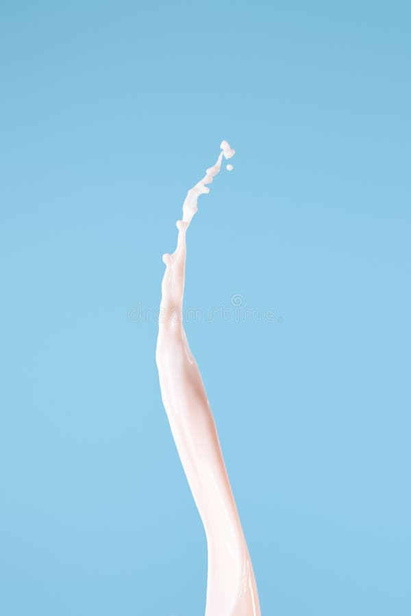 Smooth Fresh Pink Milk Splash Isolated Stock Photo - Image of drops ...