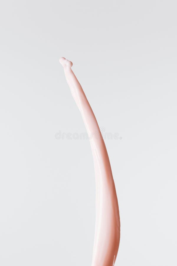Smooth Fresh Pink Milk Splash Isolated Stock Photo - Image of pink ...