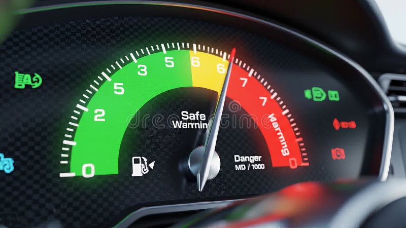 Smooth Gauge Needle Animation with Zones Stock Footage - Video of dial ...