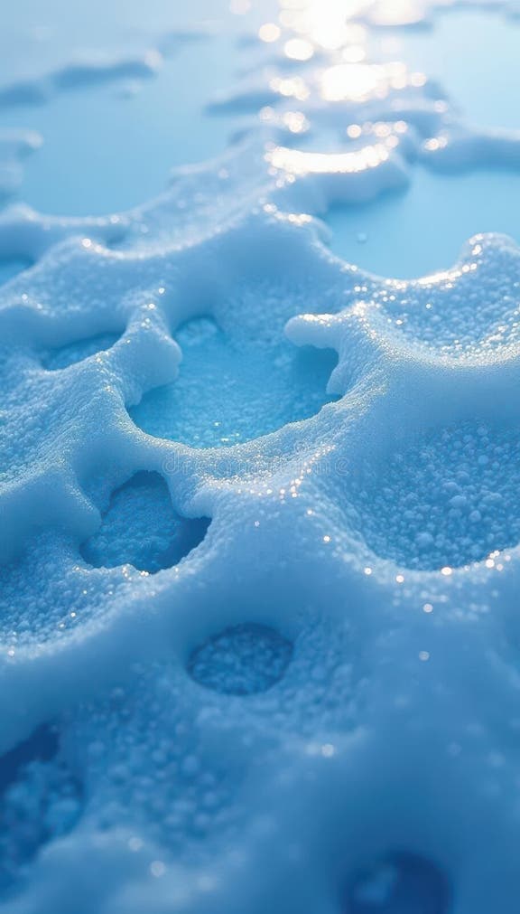 Smooth, Glassy Ice Surface, Subtle Frost Patterns, Ice Crystals, Ice ...