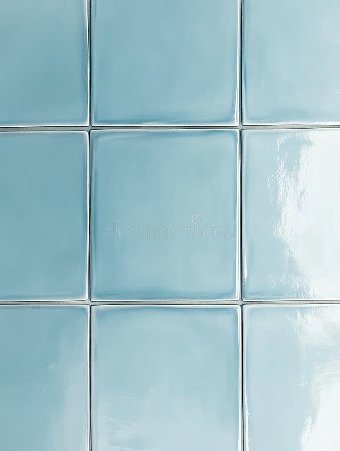 Smooth Glazed Pale Blue Ceramic Tile Texture with a Glossy Finish ...