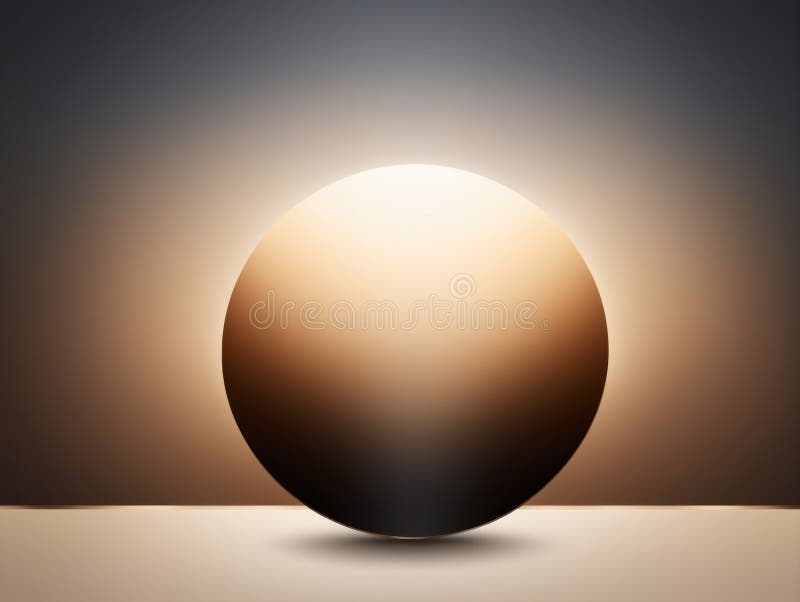 Designed Beige Sphere Against a Gradient Background Stock Illustration ...