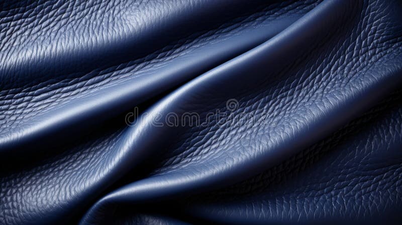 Smooth and Glossy Dark Blue Leather Close Up Stock Illustration ...