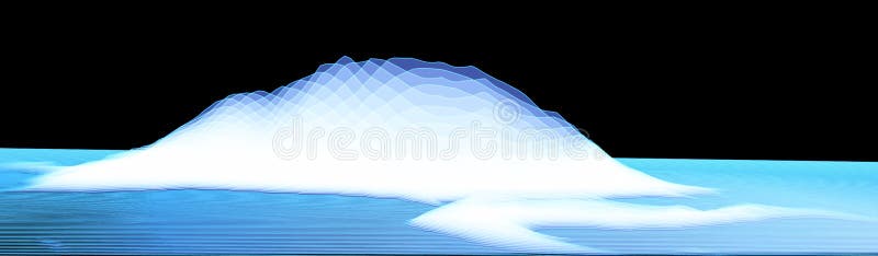 Smooth Glowing Abstract Surface. Glowing Signal in Space. Stock Vector ...