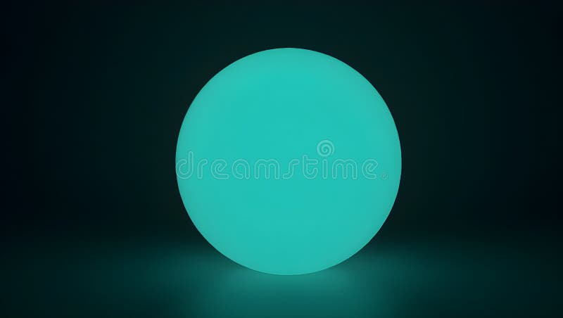 A Smooth, Glowing Teal Sphere on a Dark Background for a Sleek Stock ...