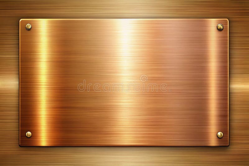 Smooth Gold Metal Plate with Shiny Brushed Finish for Backgrounds Stock ...