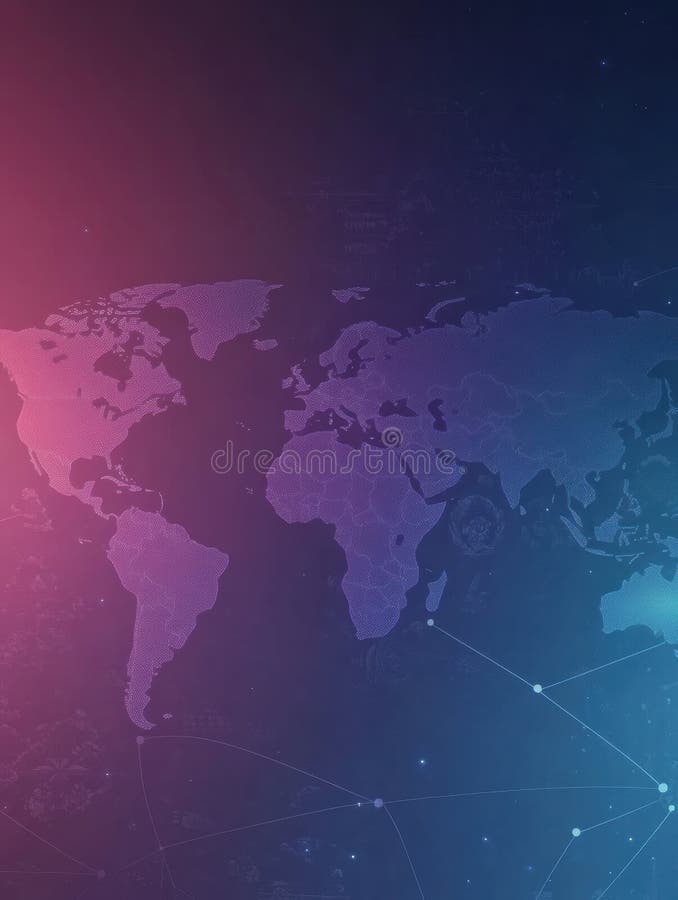Smooth Gradient Background with Faint Outlines of Continents in a ...