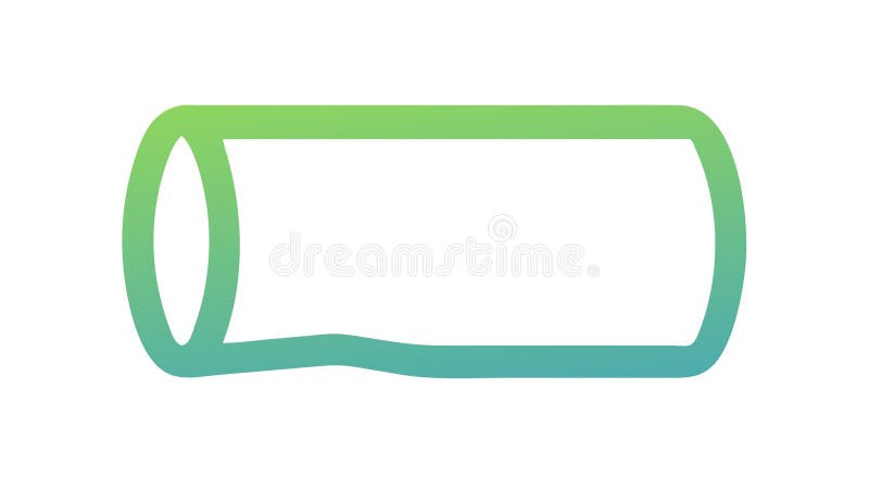 Gradient Green Empty Tube or Cylinder Icon, Container, Vector Design ...