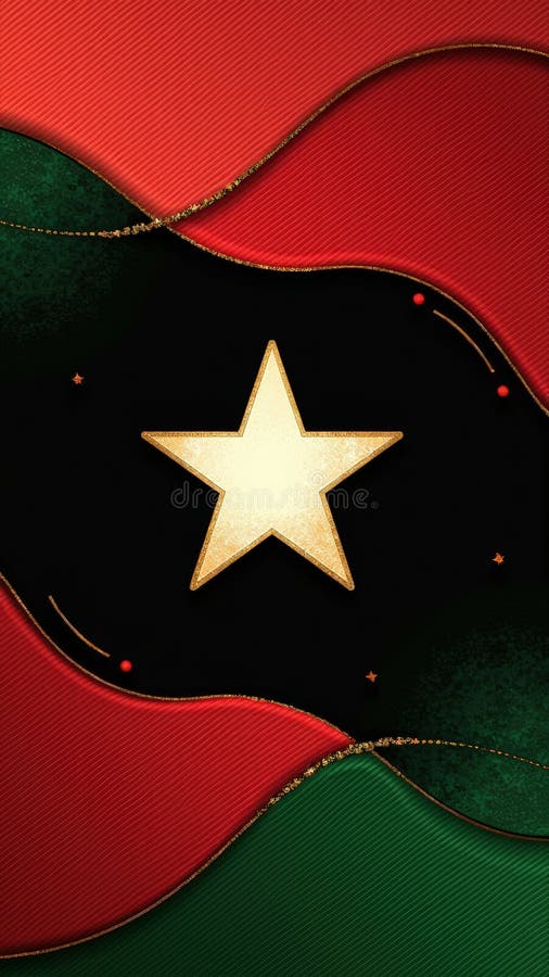 Pan-African Gradient Wave. Juneteenth Phone Background Stock ...