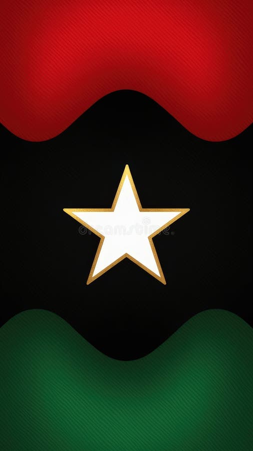 Pan-African Gradient Wave. Juneteenth Phone Background Stock ...