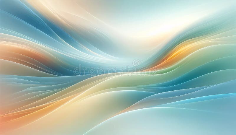 A Smooth Gradient Wave Design with Cool Tones and Soft Curves. Stock ...