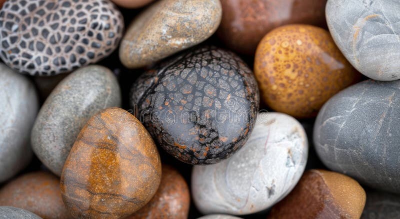 Smooth Gray Rocks with White Stripes Horizontal Background Stock Image ...