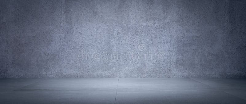 Smooth Gray Concrete Wall with Seamless Floor Surface Stock ...