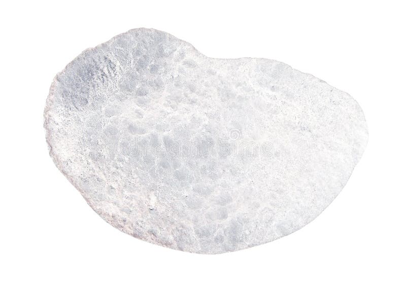 Smooth Gray Natural Rock with Textured Surface Isolated on White ...