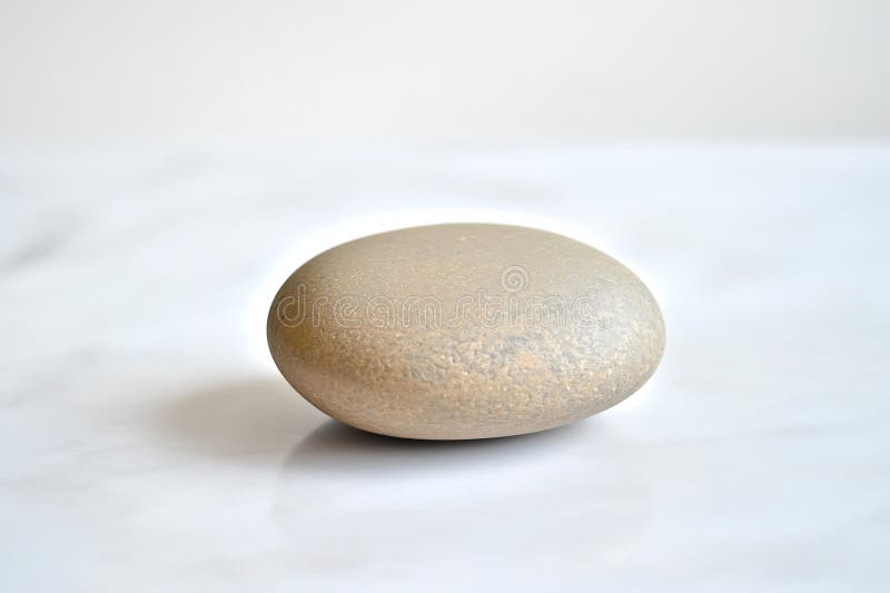 Smooth Gray Stone on White Background Stock Illustration - Illustration ...