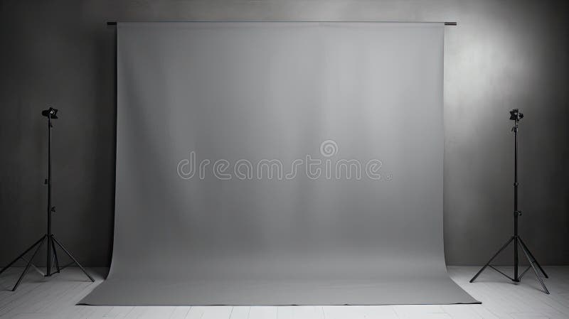 Smooth Gray Studio Backdrop Stock Illustration - Illustration of ...