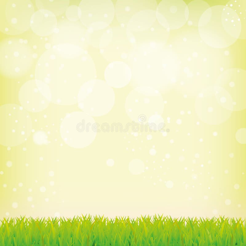 Smooth Green Background with Grass and Bokeh Stock Vector ...