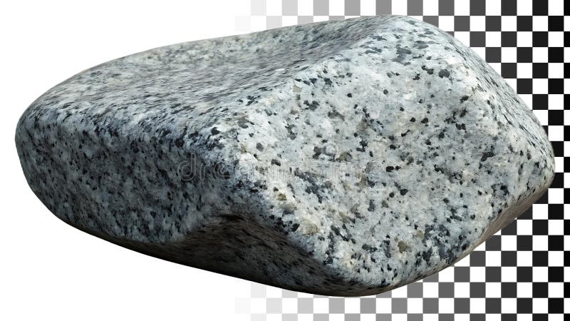 Smooth Grey Granite Stone Boulder Isolated Element Object Png ...