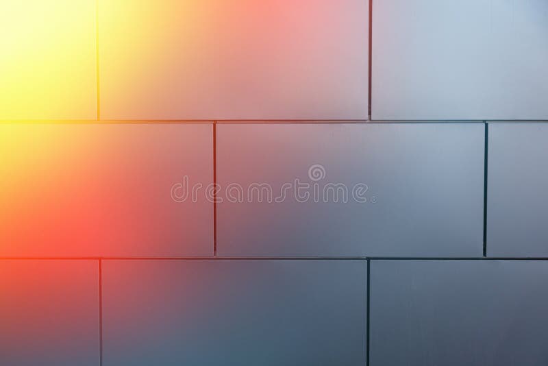 Smooth Metal Wall with Triangular Pattern and Round Openings Stock ...