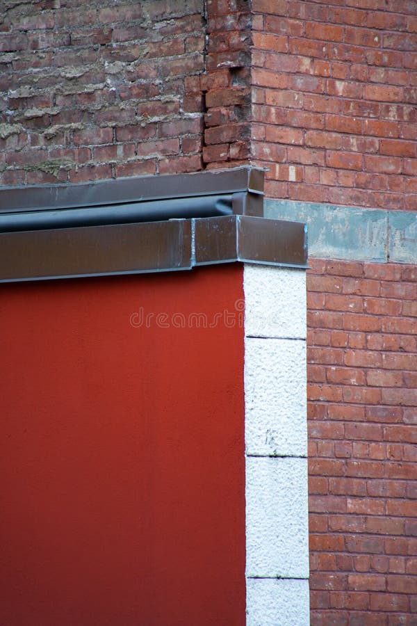 Smooth and Grit Wall Texture with Red Brick and Smooth Paint Stock ...