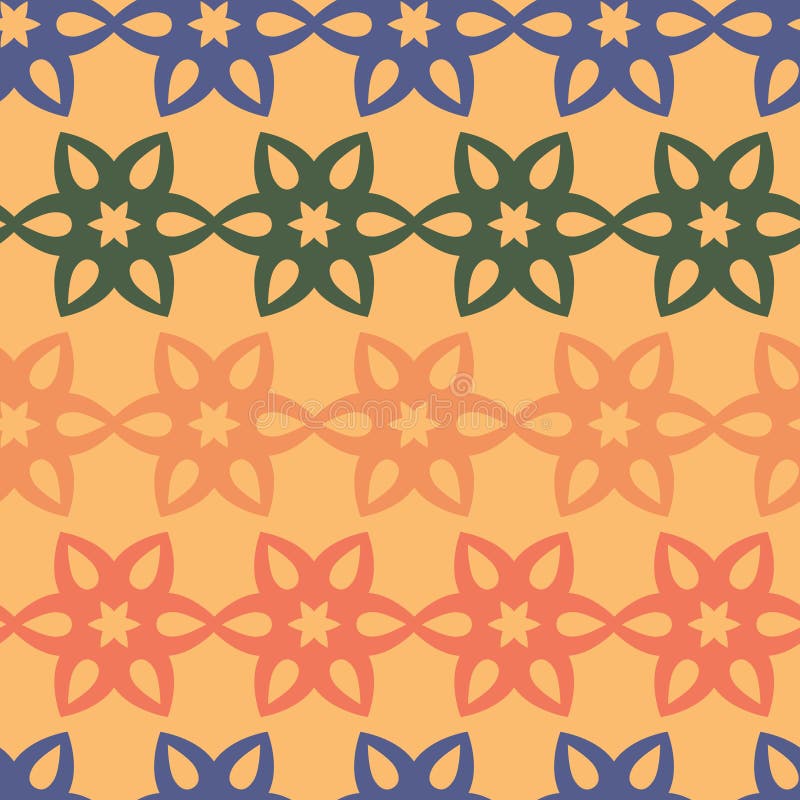 Smooth Hexagonal Flower Symmetrical Geometric Seamless Pattern Stock ...