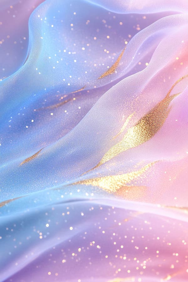 A Smooth, Holographic Gradient Features Soft Pastel Colors Accented by ...