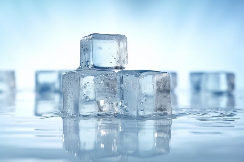 Smooth Ice Cubes. Generate Ai Stock Illustration - Illustration of aqua ...