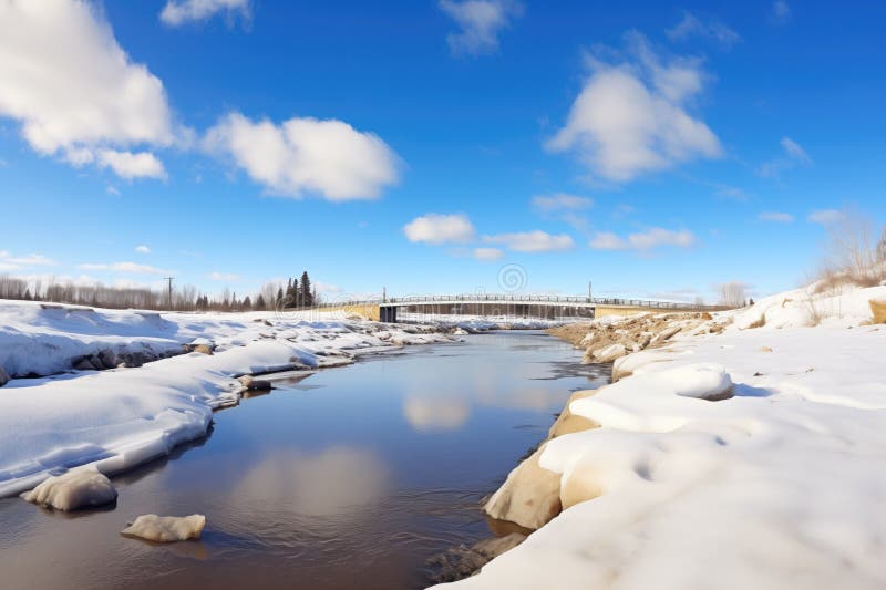 Smooth Ice Sheets Formed Along the Brooks Bank Stock Photo - Image of ...