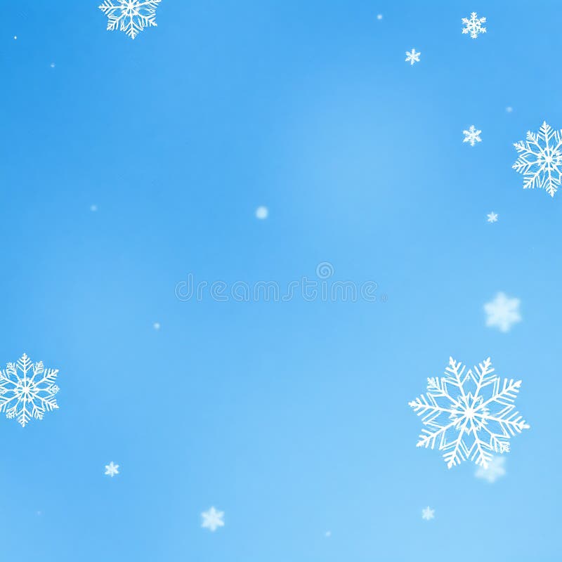 A Smooth, Icy Blue Texture with Frost Patterns and Snowflakes Stock ...