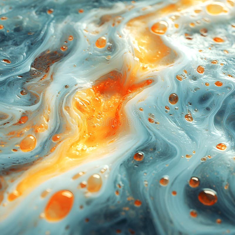 Smooth Illustration of a Flowing Green Thick Liquid with Colored ...