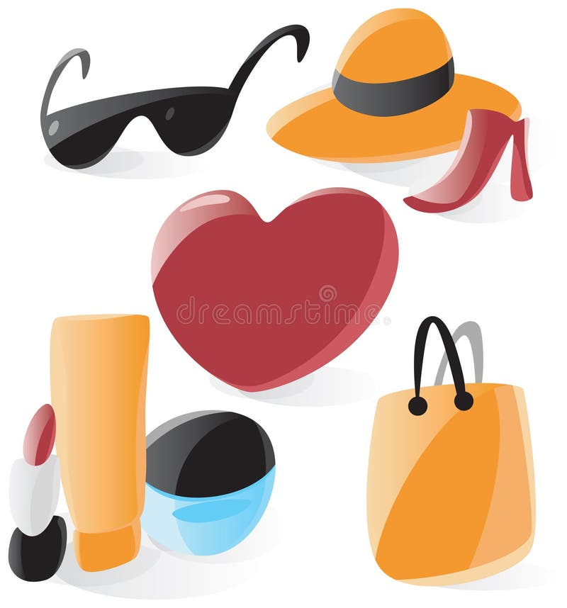 Smooth ladies icons stock vector. Illustration of lady - 9507627