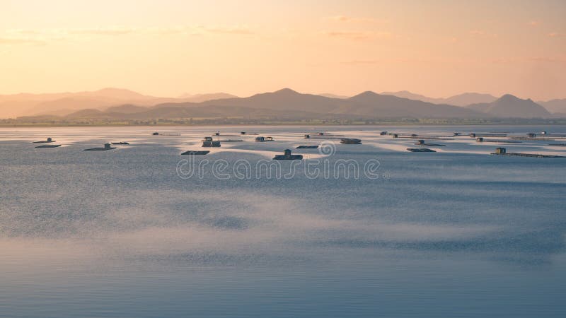 Smooth landscape of lake. stock photo. Image of pink - 70531224