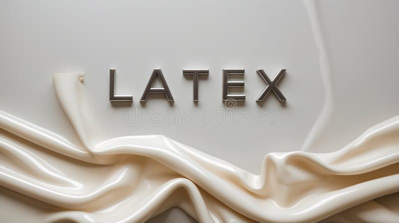 Smooth Latex Typography Displayed on a Soft, Crumpled Surface with a Neutral Color Palette Stock ...