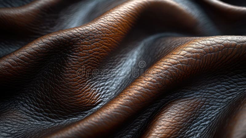 Smooth Leather Texture in Dark Brown Tones, Showcasing Elegance and ...
