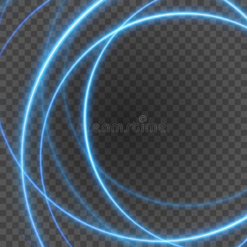 Smooth Light Blue Lines on Transparency Background Illustration. Stock ...