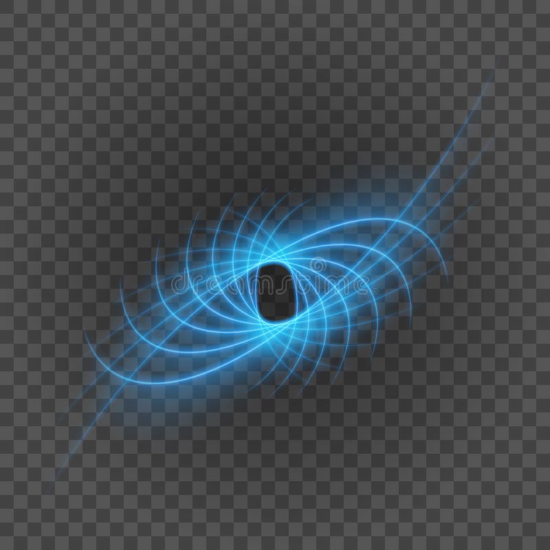 Smooth Light Blue Lines on Transparency Background Illustration. Stock ...