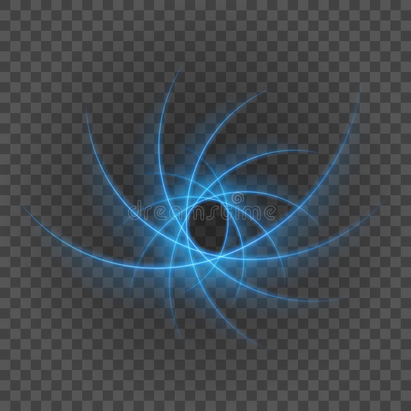 Smooth Light Blue Lines on Transparency Background Vector Illustration ...