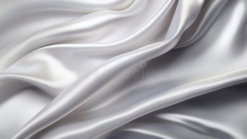 Smooth Light Gray Satin: a Flowing Surrealism in Close-up Stock ...