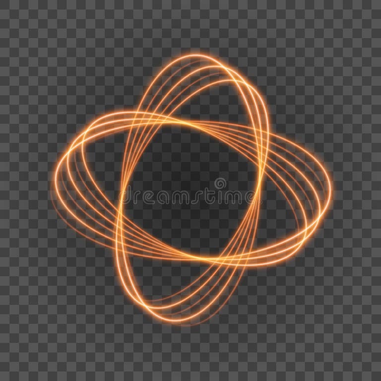 Smooth Light Orange Lines on Transparency Background Illustration ...