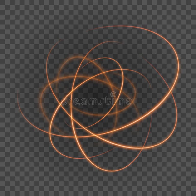 Smooth Light Orange Lines on Transparency Background Illustration ...