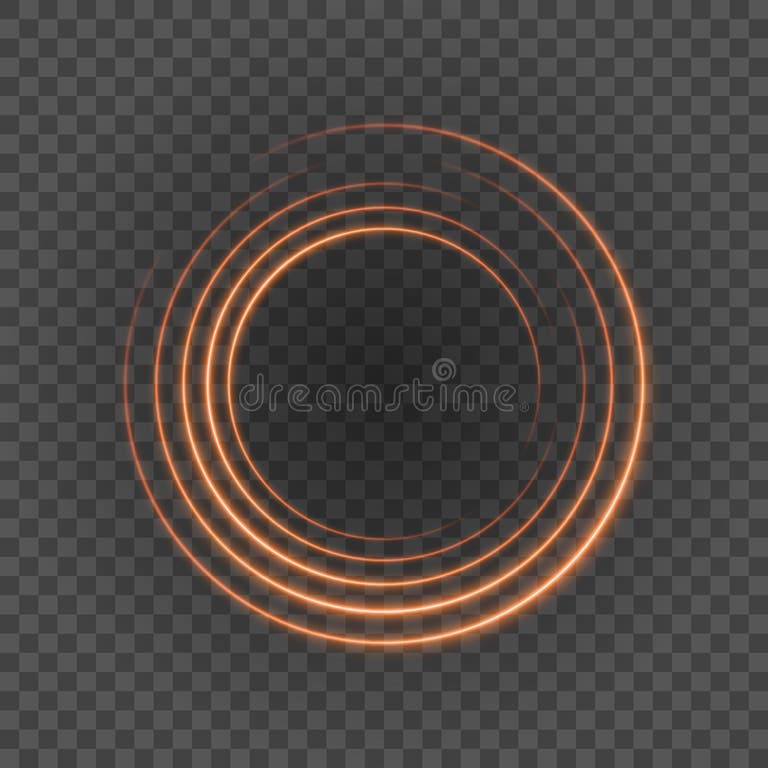 Smooth Light Orange Lines on Transparency Background Illustration ...