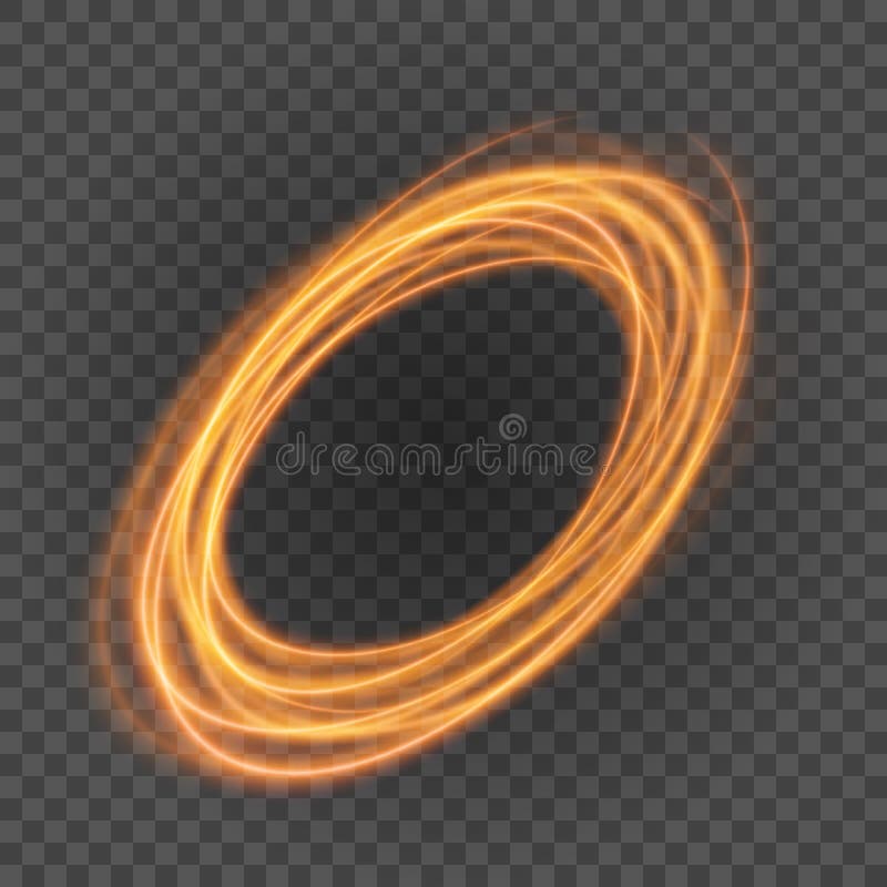 Smooth Light Orange Lines on Transparency Background Vector ...