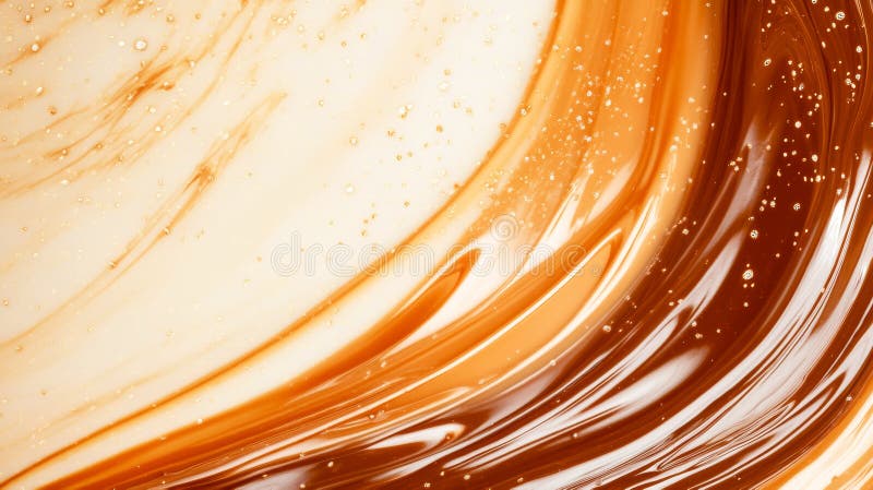 Smooth Liquid Chocolate Creating Elegant Swirling Patterns with ...