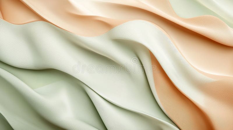 Smooth, Luxurious Satin Fabric Drapes in Gentle Waves, Creating a ...