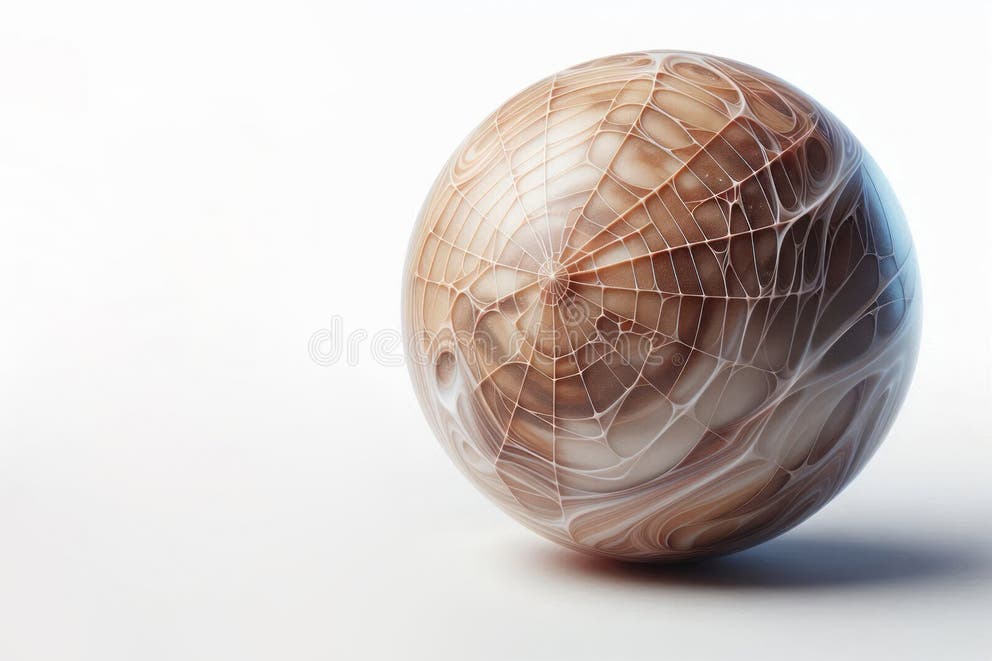 A Smooth Marble Ball with a Spider Web Pattern. Space for Text. Stock ...
