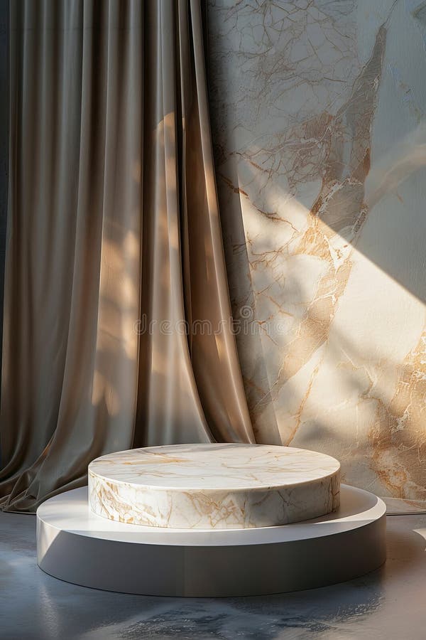 Smooth Marble Stone Podium for Product Presentation on a Sleek, Modern ...