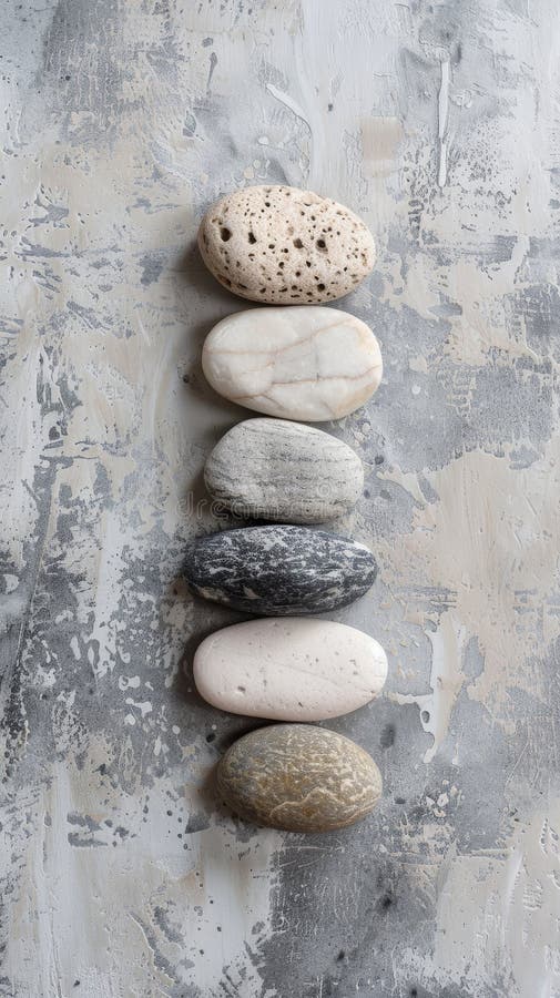 Smooth Marble Stones in Balanced Harmony Muted Tones Top View Stock ...